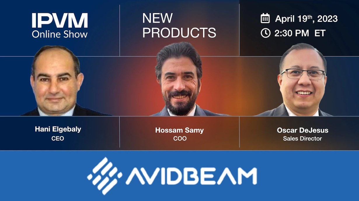 AvidBeam Presents Video AI Analytics at IPVM Online Show 2023